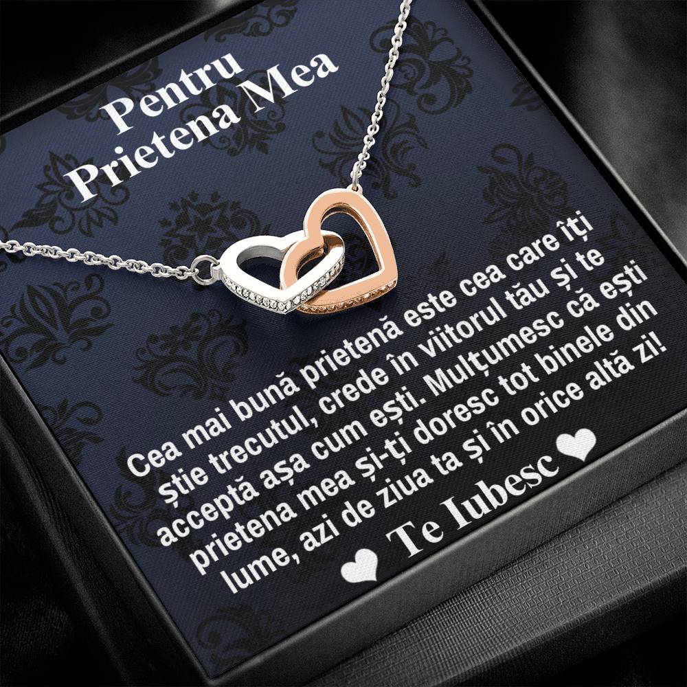 Cadou Pentru Cea Mai Buna Prietena - Colier Inimi Pereche – Emotiv