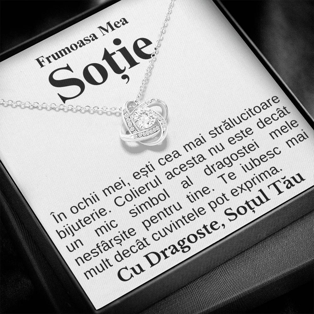 Cadouri Pentru Sotie Personalizate - Colier Love Knot Forever – Emotiv